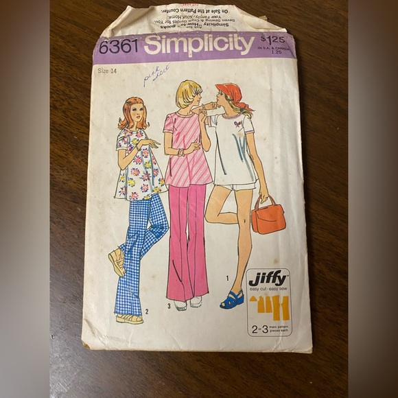 Other | Vintage Size 14 Simplicity 6361 Sewing Pattern Cut | Poshmark
